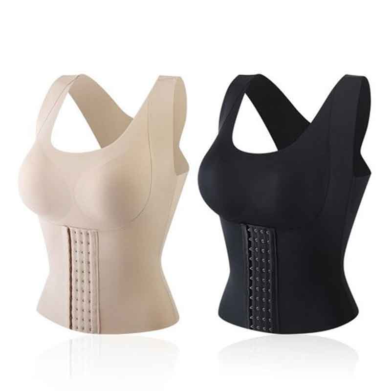 4-in-1 Waist Buttoned Bra Shapewear Women's Shapewear Corset Shaper Pu ...