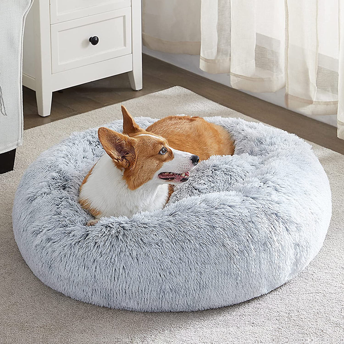 Calming Puffy Pet Bed Donut Cuddler Bed for Dog and Cat – Rrsstore