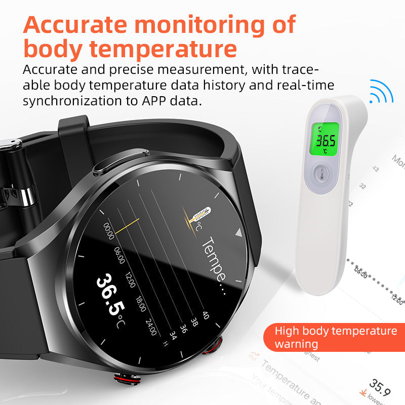 KH09 One-click Blood Pressure Blood Sugar ECG/EKG HRV Heart Rate Monit ...