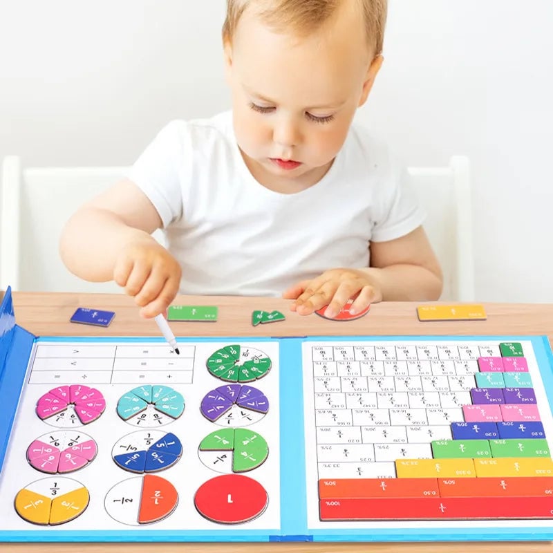 Montessori Magnetic Book Fraction Puzzle For Children – Rrsstore