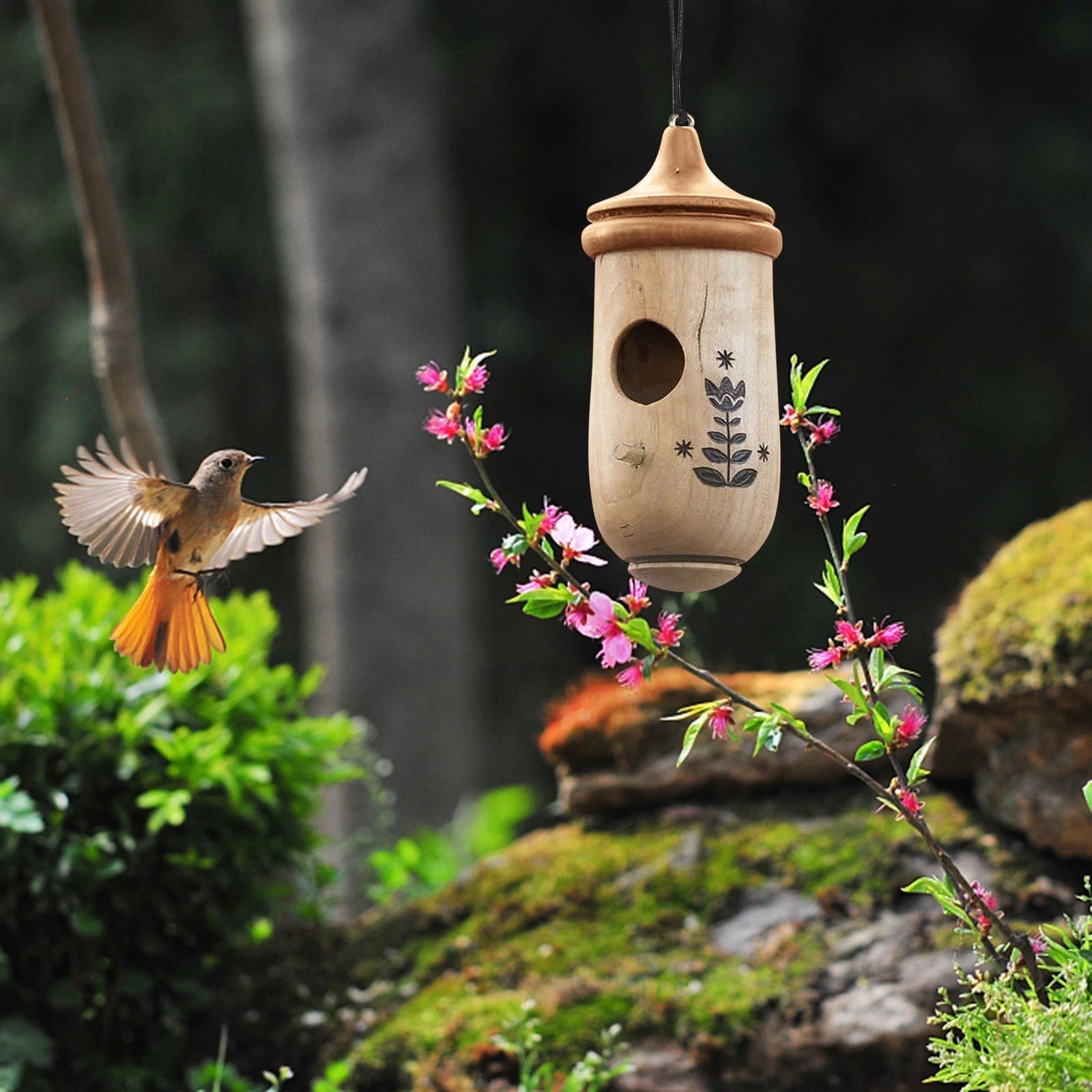 Wooden Hummingbird House-Gift for Nature Lovers – Rrsstore